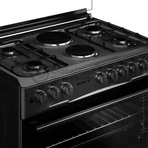 Maxi 60x90cm 4 Gas Burners + 2 Electric Plates Standing Cooker with ...
